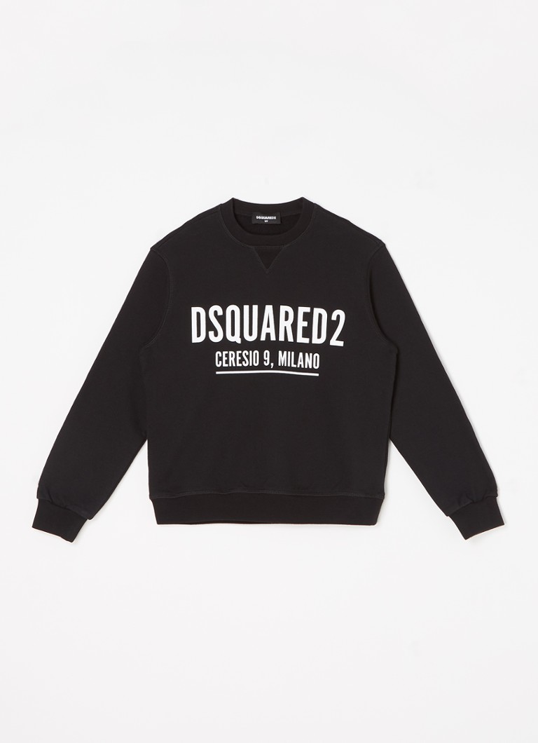 Dsquared2 Sweater met logoprint • Zwart • de Bijenkorf
