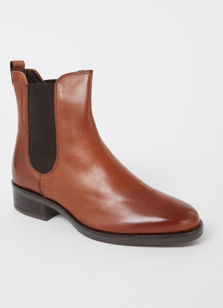 Dune London Panoramic chelsea boot van leer • Cognac • de Bijenkorf
