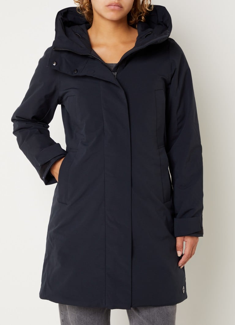 Elvine Eline parka met ritszakken en waterafstotende coating • Blauw ...
