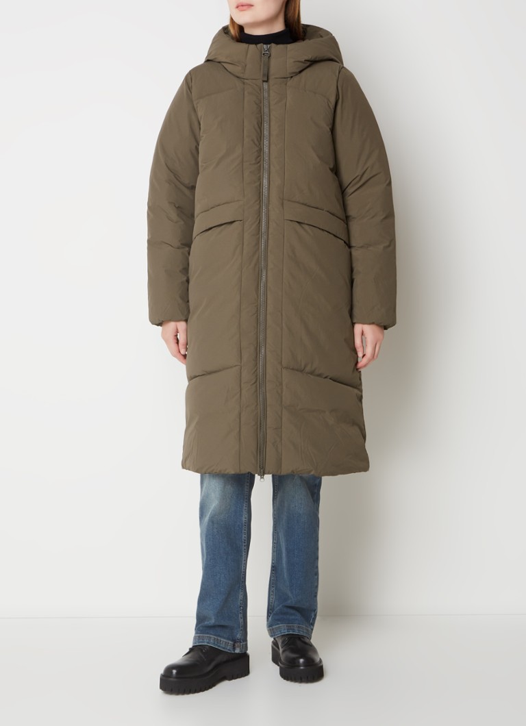 Elvine Eliza gewatteerde jas met ritszakken en waterafstotende coating ...