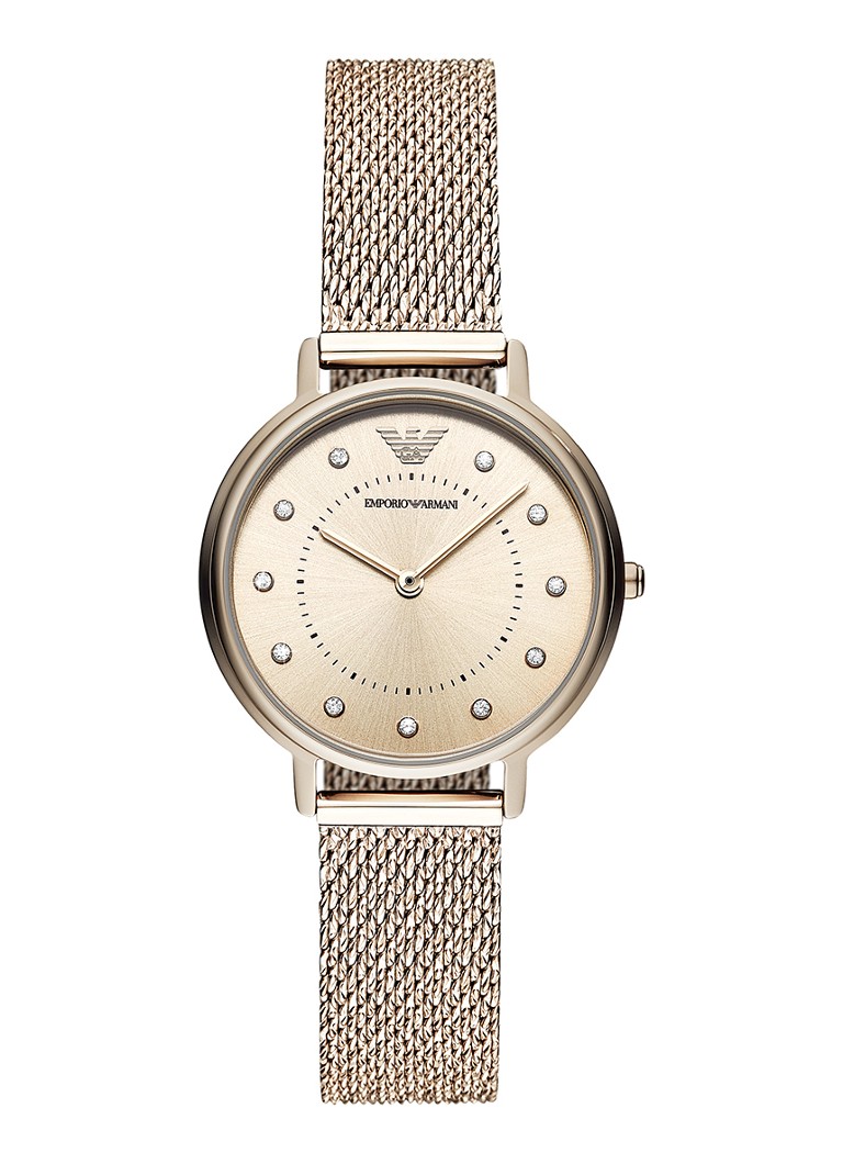 Emporio Armani Horloge AR11129 • Roségoud • de Bijenkorf