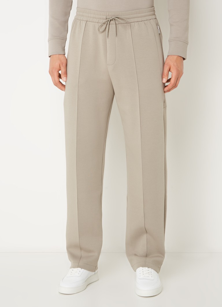 Emporio Armani Tapered fit joggingbroek met ritszakken en siernaad ...