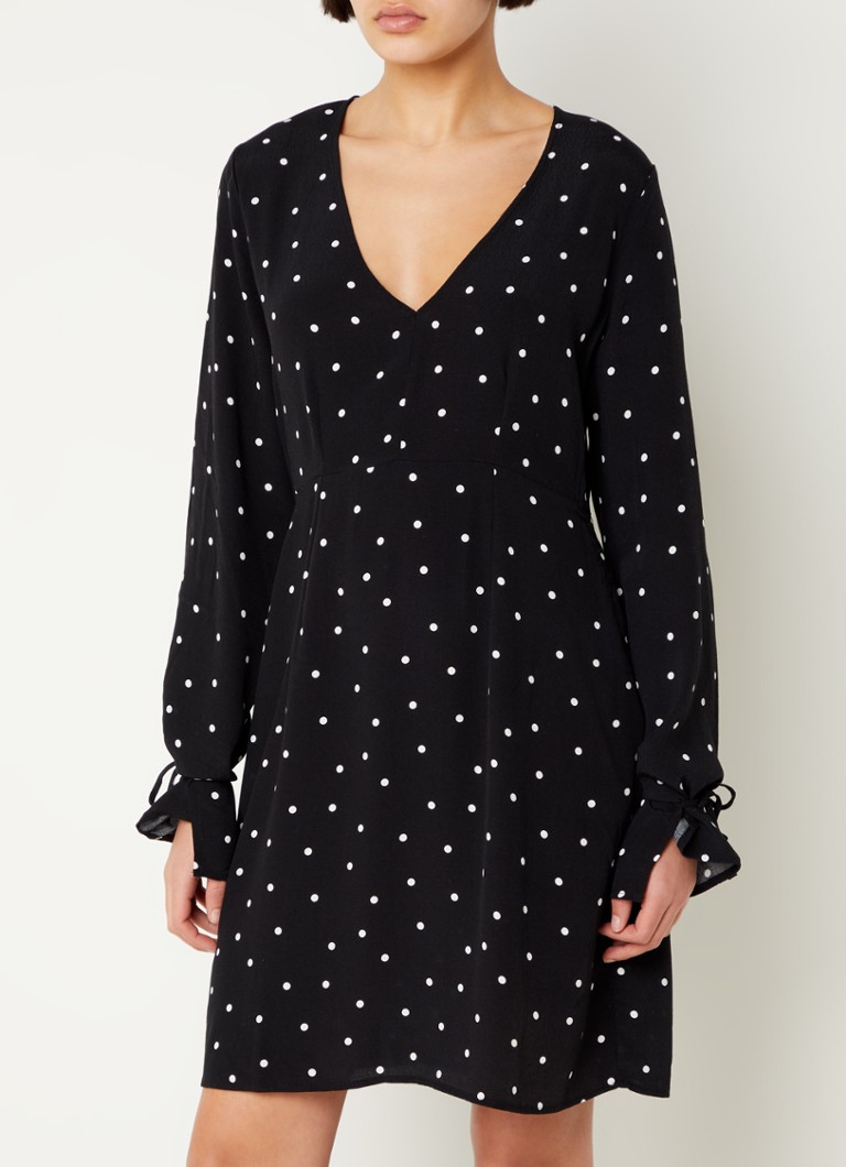 Envii Enhazen mini jurk met stippenprint • Zwart • de Bijenkorf
