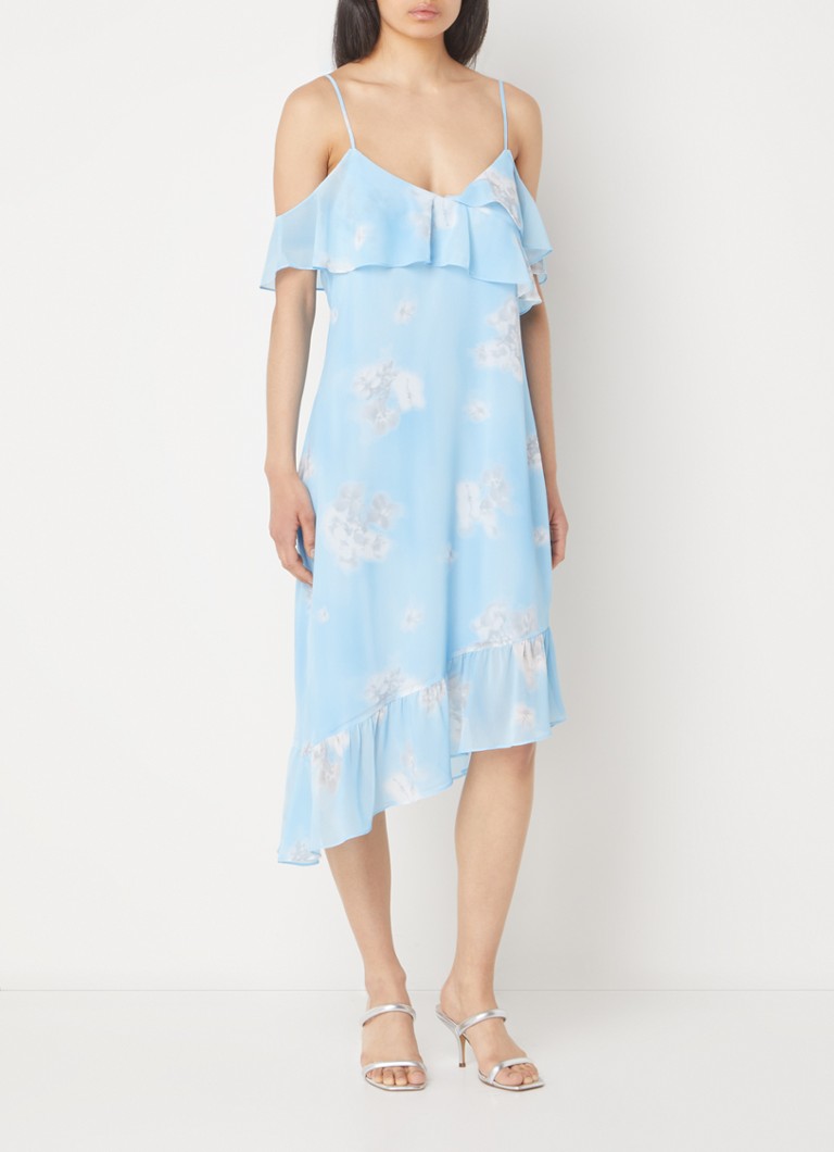 Envii Enjump midi jurk met bloemenprint • Blauw • de Bijenkorf