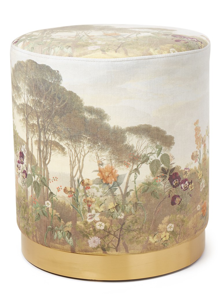 Essenza Felicia poef met landschapprint • Multicolor • de Bijenkorf