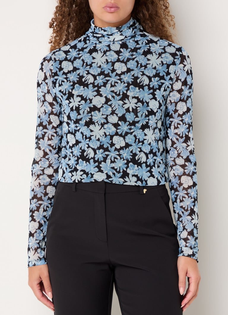 Fabienne Chapot Jane semi-transparante top van mesh met print ...