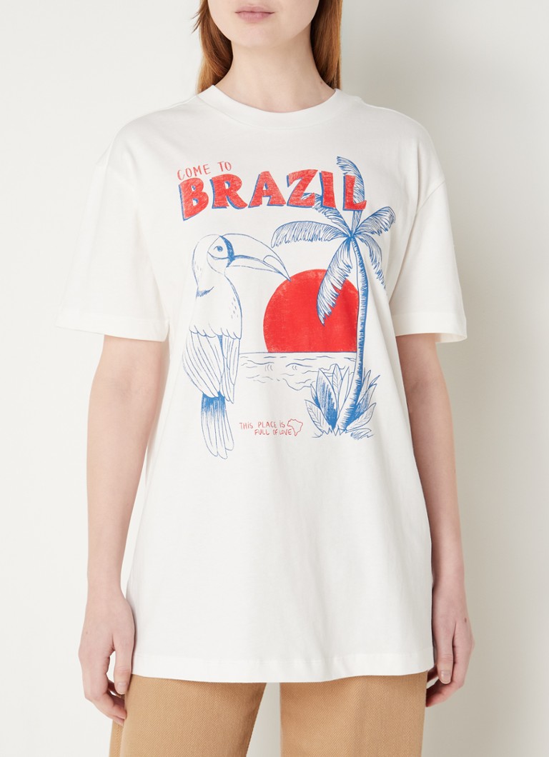 FARM Rio Come To Brazil T-shirt met print • Wit • de Bijenkorf
