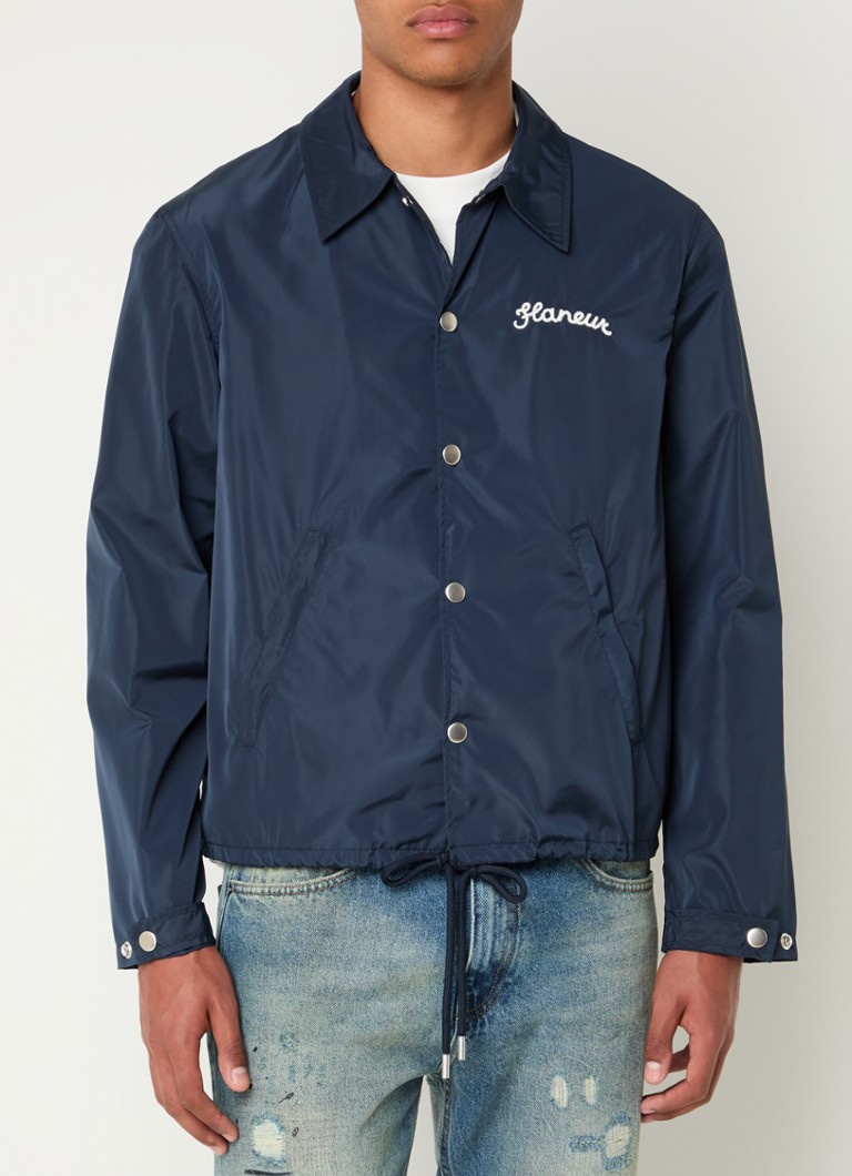 FLÂNEUR Signature jack met logo en ritszakken • Donkerblauw • de Bijenkorf