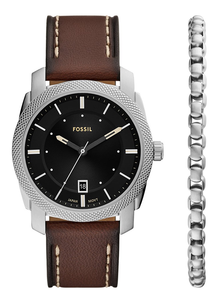 Fossil Machine horloge met armband in set van 2FS6081SET • Zilver • de ...