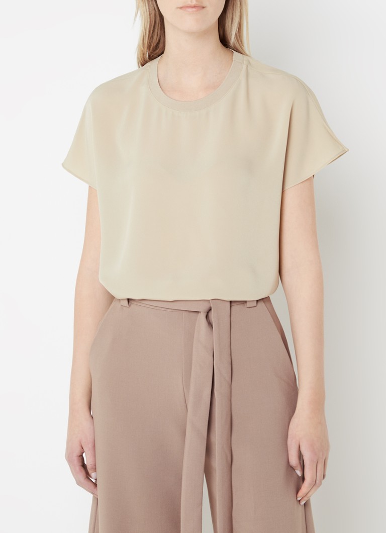 French Connection Top met ronde hals • Donkerbeige • de Bijenkorf