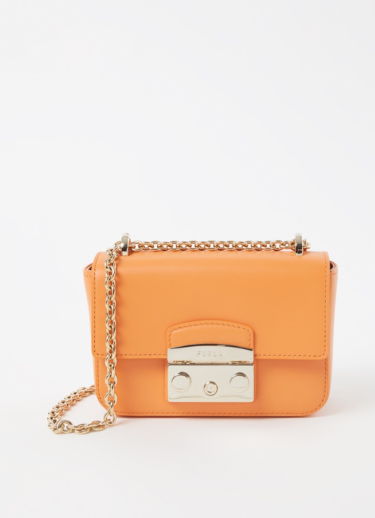 FURLA Metropolis Mini crossbodytas van leer • Oranje • de Bijenkorf