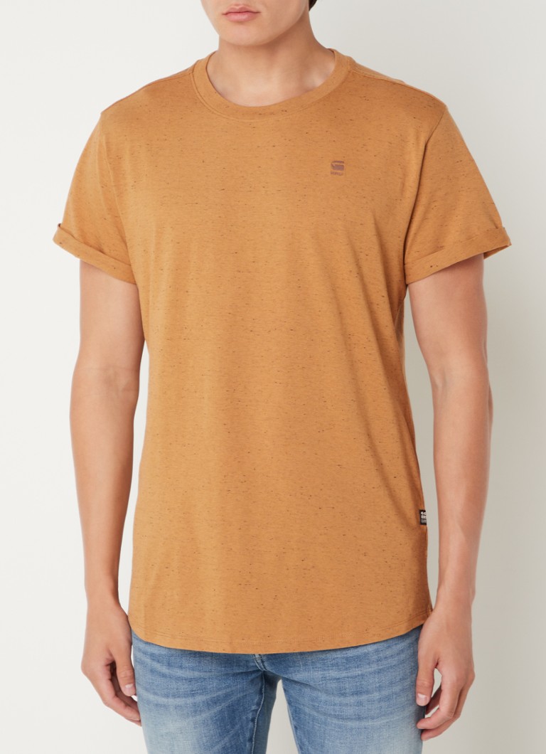 G-Star RAW Lash T-shirt met logo en gemêleerd dessin • Roestbruin • de ...