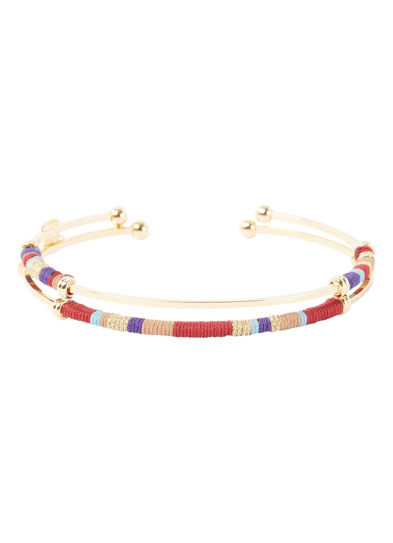 Gas Bijoux Zanzibar bangle verguld in set van 2 • Steenrood • de Bijenkorf