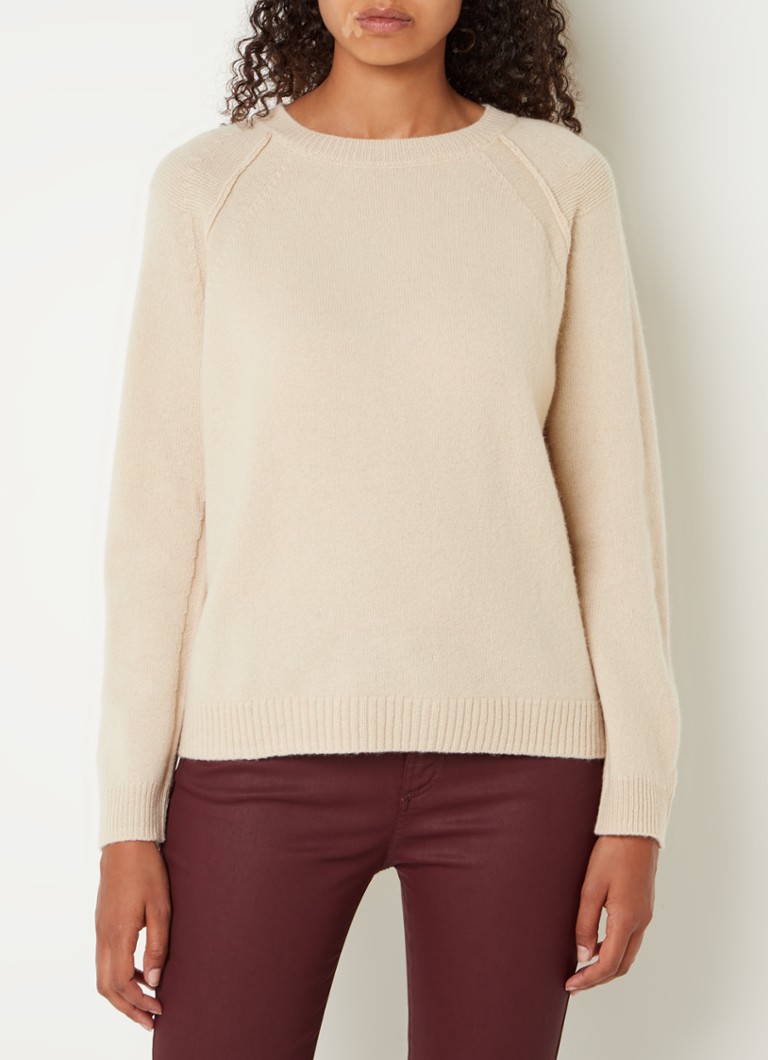 Gerard Darel Linon fijngebreide pullover van wol • Creme • de Bijenkorf