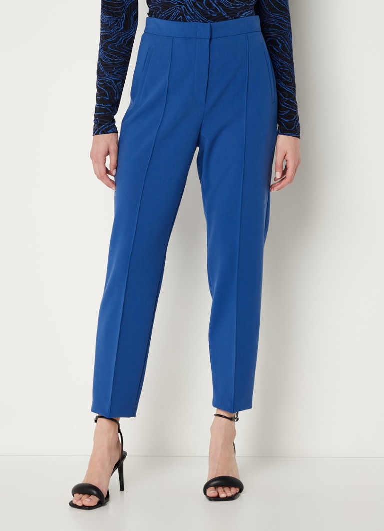 Gerry Weber High waist tapered fit cropped pantalon met paspelzakken ...