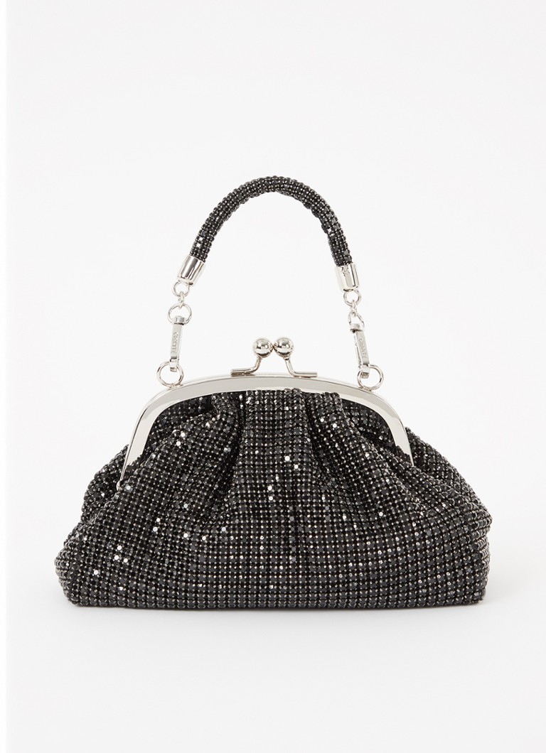 Giarité Lima clutch met strass • Zwart • de Bijenkorf