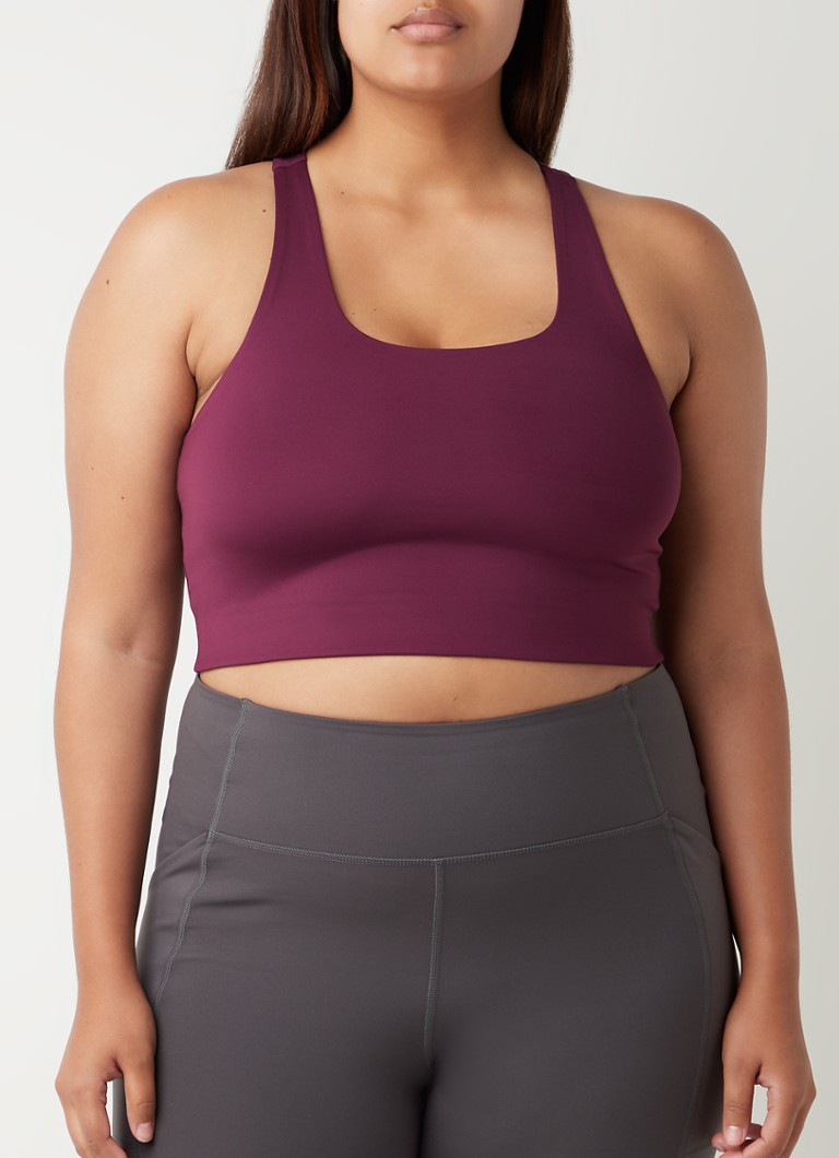 Girlfriend Collective Paloma sport bh met medium support • Bordeauxrood ...