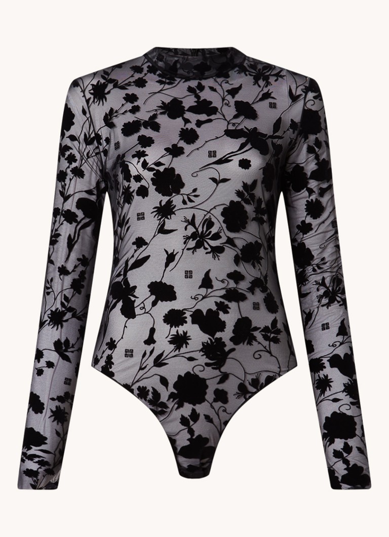 Givenchy Body van mesh met flockprint • Zwart • de Bijenkorf