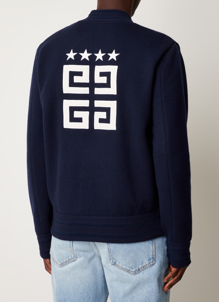 Givenchy Varsity jack met logoborduring • Blauw • de Bijenkorf