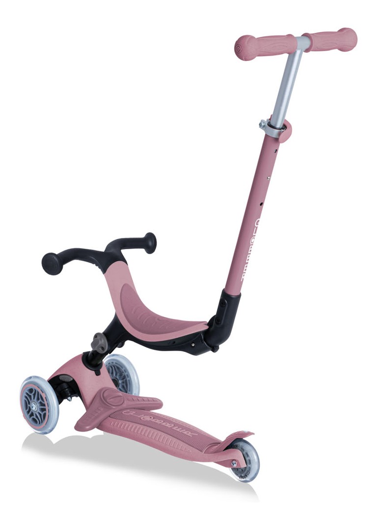 Globber Go-Up Foldable Plus Ecological 3-in-1 loopwagen, loopfiets en step • Roze • de Bijenkorf