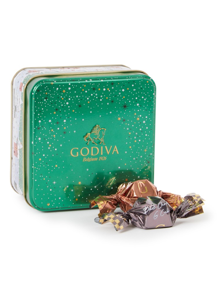 Godiva Holiday Jingle small chocoladebonbons in bewaarblik 12 stuks ...