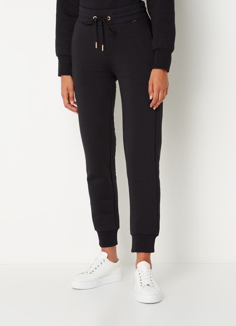 Goldbergh Ease tapered fit joggingbroek met logo • Zwart • de Bijenkorf