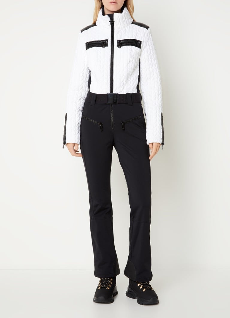 Goldbergh Parry slim fit softshell skipak met donsvulling en ceintuur ...