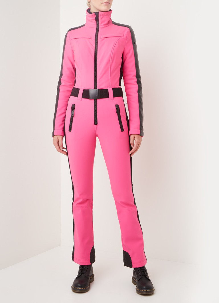 Goldbergh Phoenix flared fit softshell skipak met ceintuur • Roze • de ...