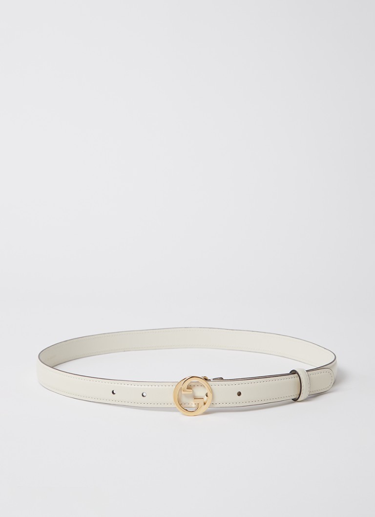 Gucci Blondie riem van leer met logo • Wit • de Bijenkorf