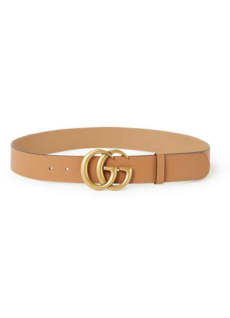 Gucci Marmont riem van leer met logo • Bruin • de Bijenkorf