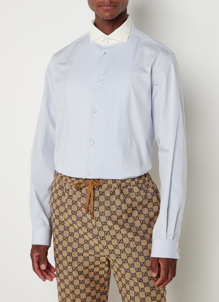 Gucci Regular fit overhemd met plooidetail • Lichtblauw • de Bijenkorf