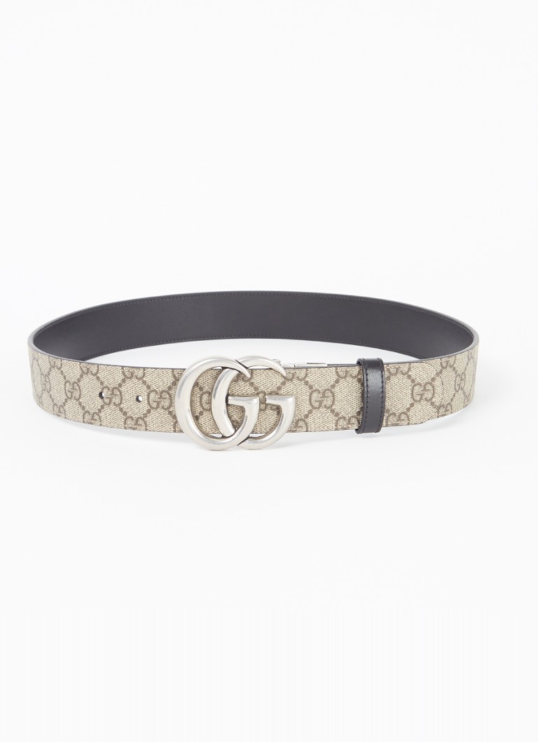Gucci Supreme riem van leer met logoprint • Bruin • de Bijenkorf