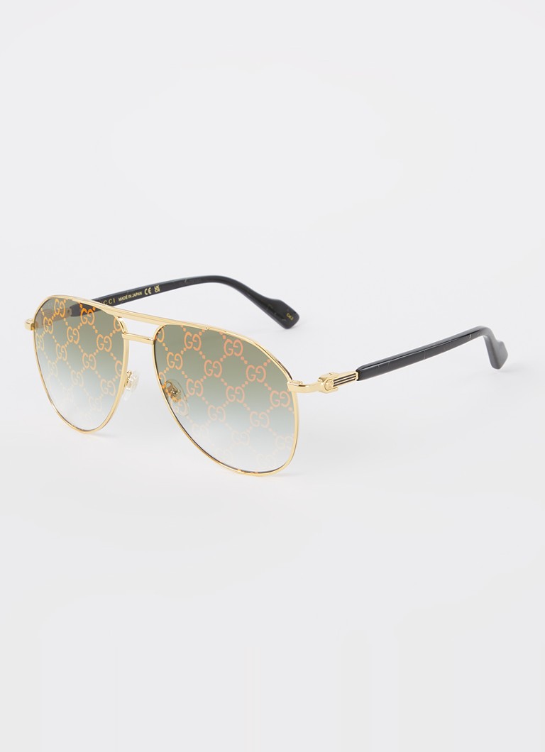 Gucci Zonnebril GG1220S • Goud • de Bijenkorf