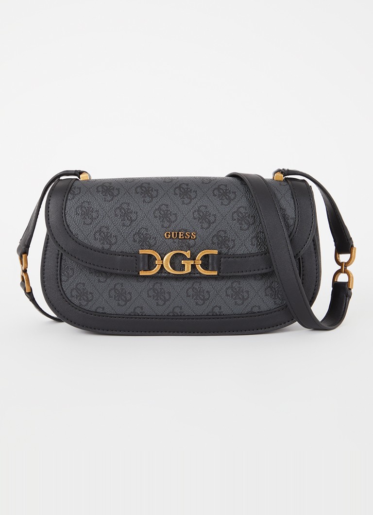 GUESS Dagan crossbodytas met logoprint en logo • Antraciet • de Bijenkorf