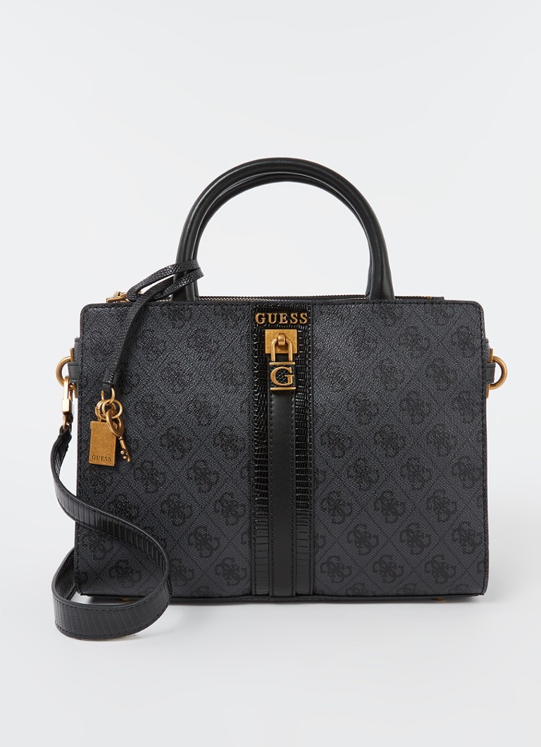 GUESS Ginevra handtas met logoprint • Antraciet • de Bijenkorf