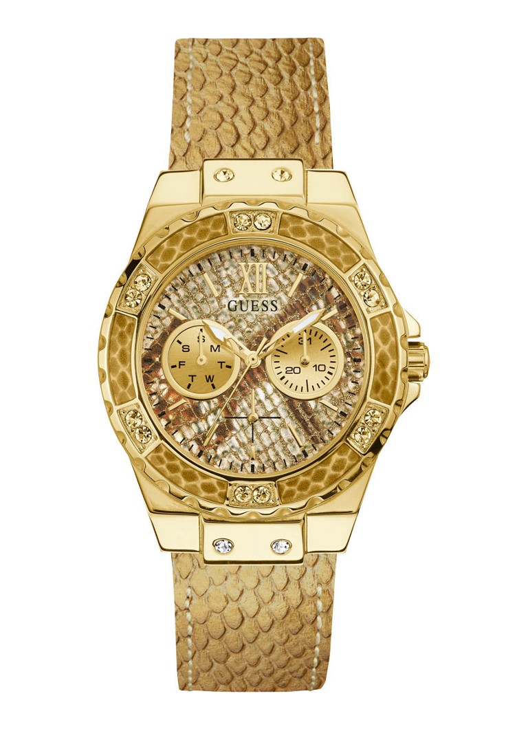 GUESS Limelight horloge W0775L13 • Goud • de Bijenkorf
