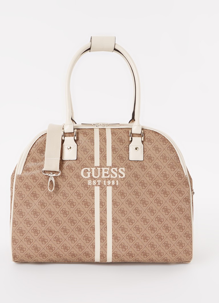 GUESS Mildred Deluxe weekendtas met logoprint • Camel • de Bijenkorf