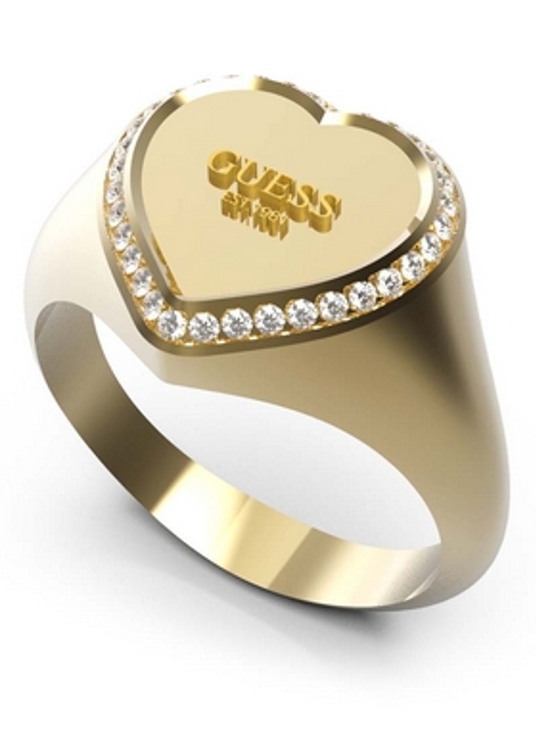 GUESS Ring met logo JUBR01430JWYG52 • Goud • de Bijenkorf