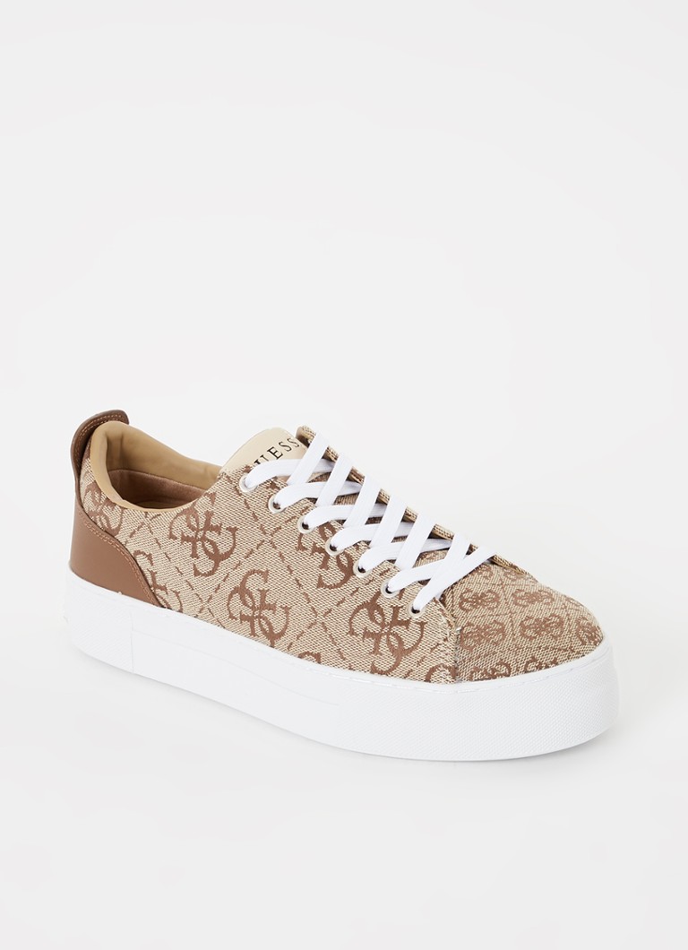 GUESS Sneaker met logoprint • Bruin • de Bijenkorf
