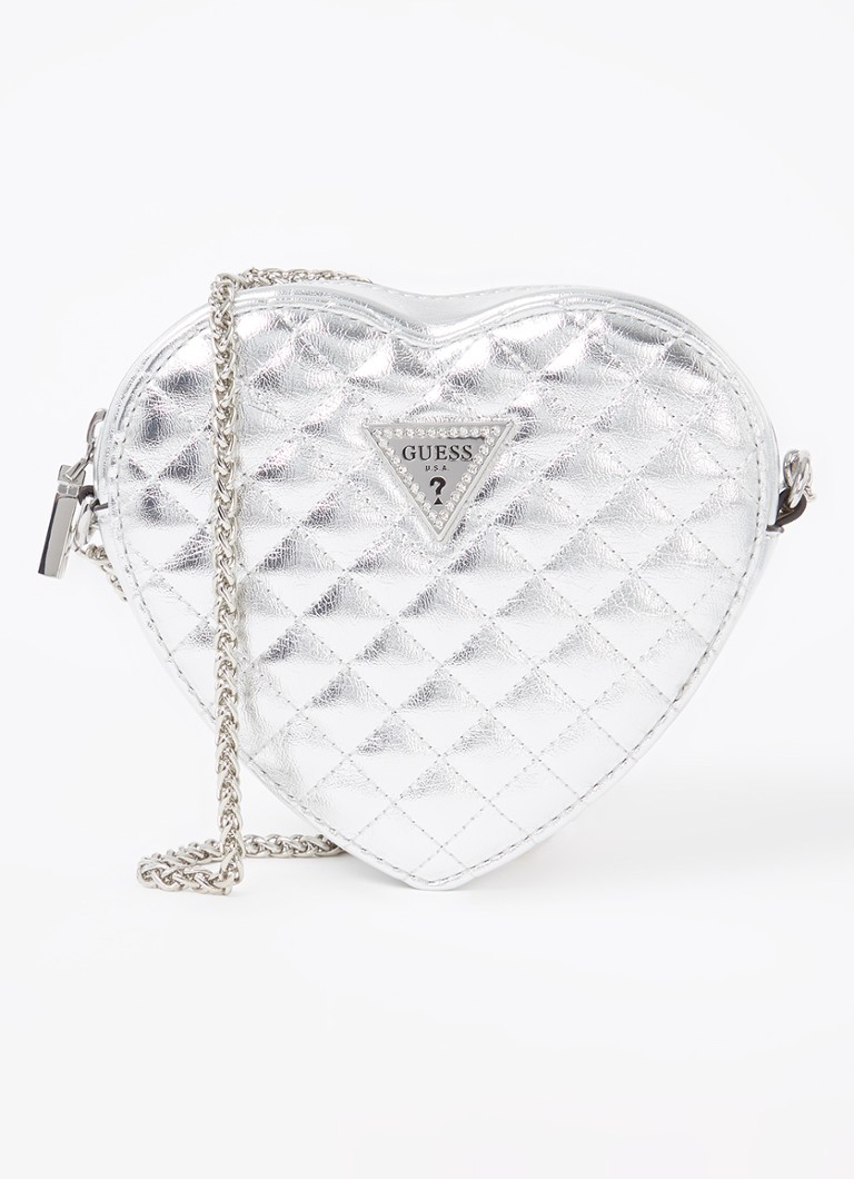 GUESS Twiller crossbodytas met metallic finish • Zilver • de Bijenkorf