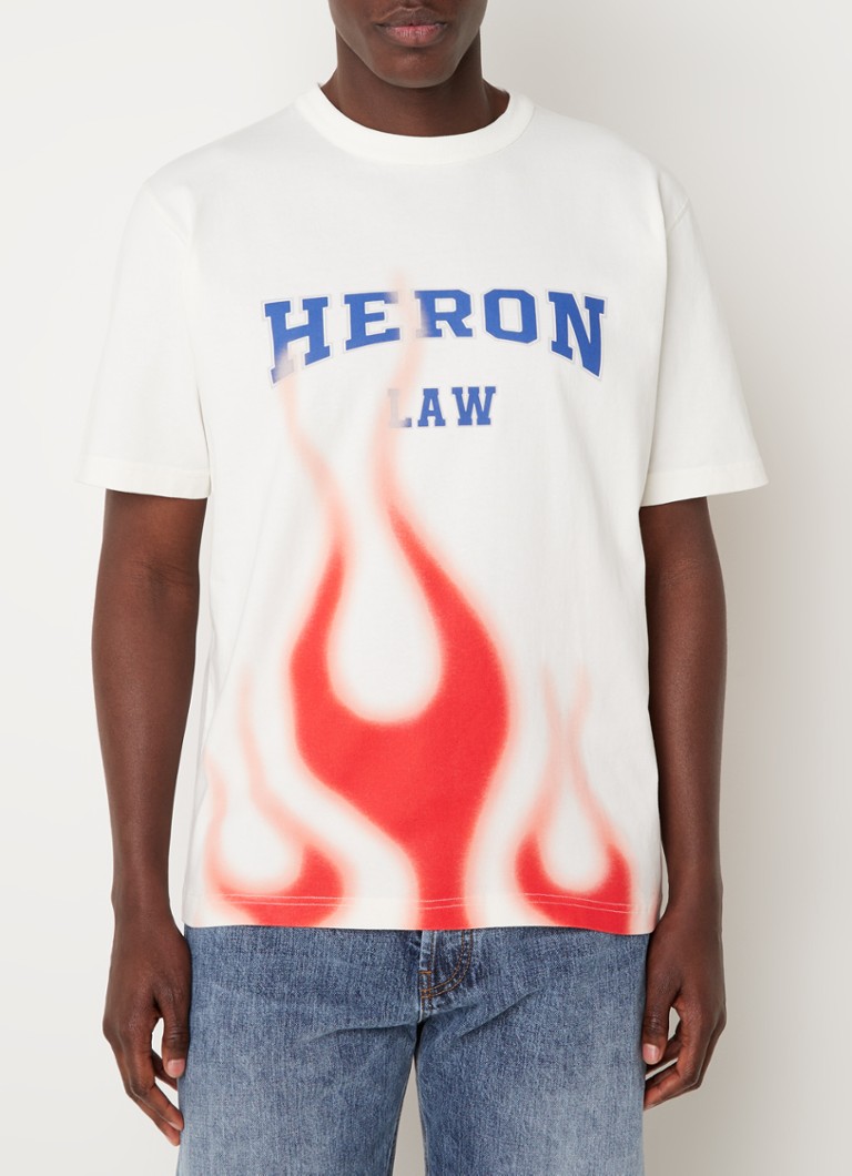 Heron Preston Flames T-shirt met logoprint • Wit • de Bijenkorf