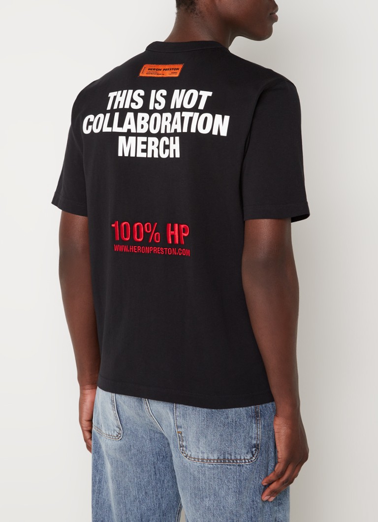 Heron Preston This Is Not T-shirt met logo- en backprint • Zwart • de ...