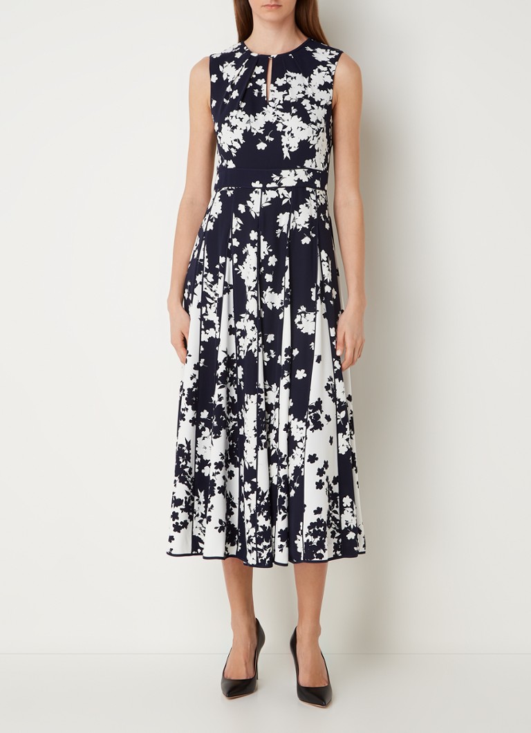 Hobbs Angelica midi jurk met bloemenprint • Ivoor • de Bijenkorf