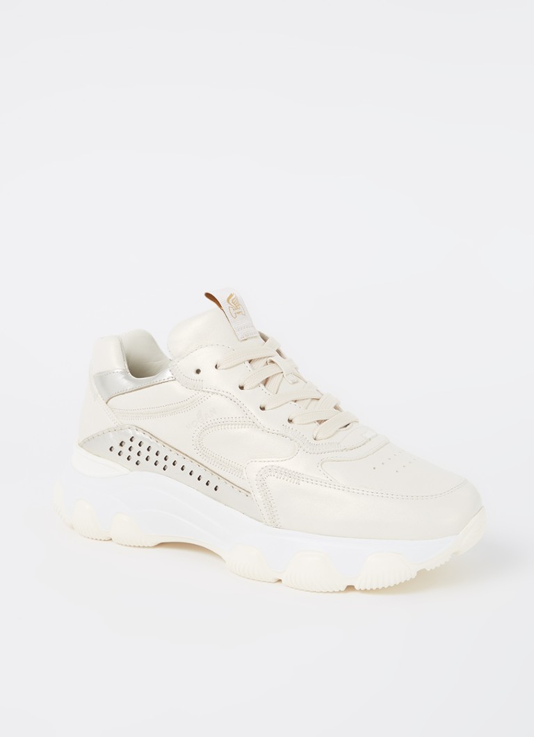 Hogan Hyperactive sneaker van leer • Creme • de Bijenkorf