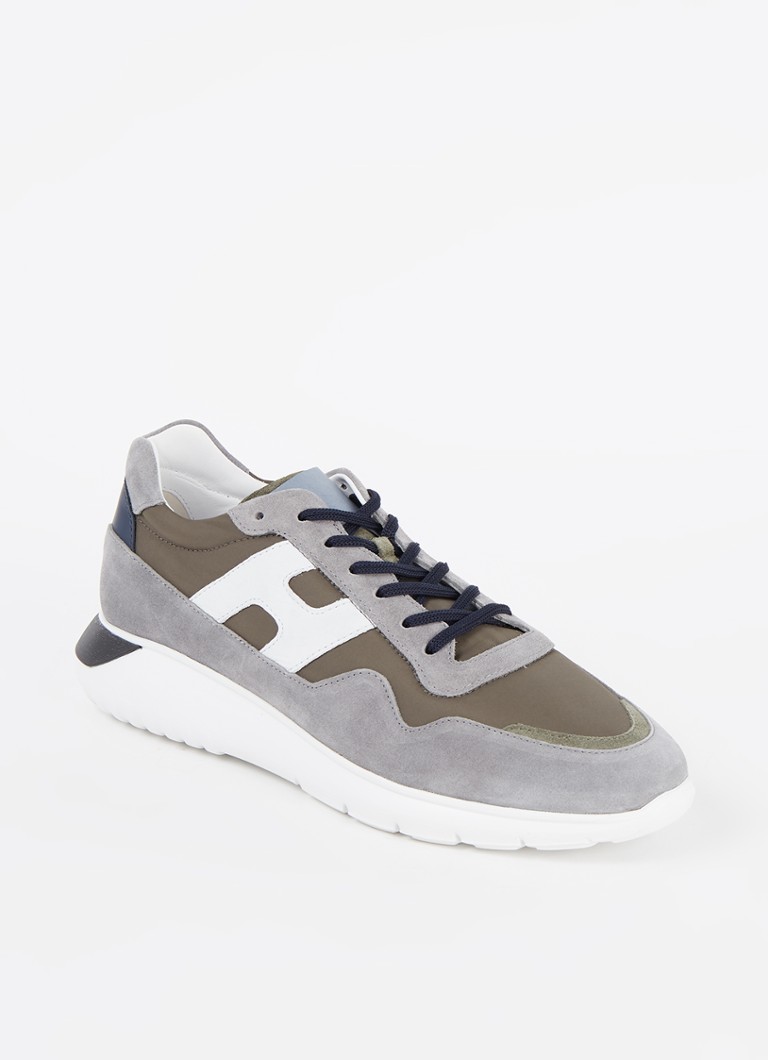 Hogan Interactive sneaker van nubuck met suède details • Grijs • de ...
