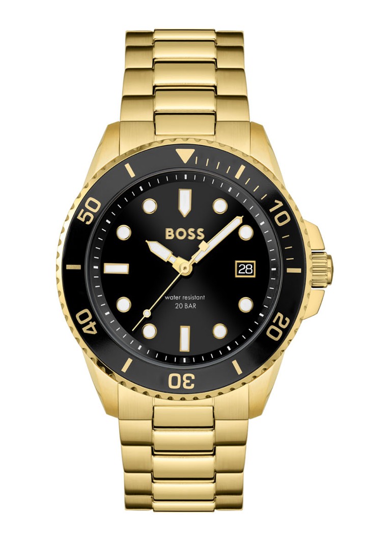 HUGO BOSS Ace horloge HB1513917 • Goud • de Bijenkorf