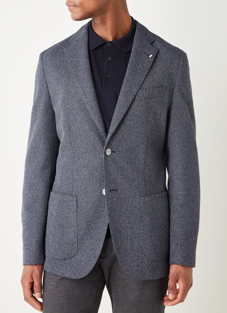 HUGO BOSS C-Jaye slim fit colbert met opgestikte zakken • Donkerblauw ...
