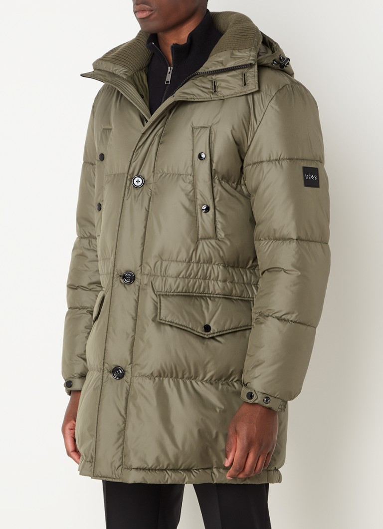 HUGO BOSS Cian gewatteerde parka met capuchon en klepzakken ... HUGO BOSS Cian gewatteerde parka met capuchon en klepzakken ...