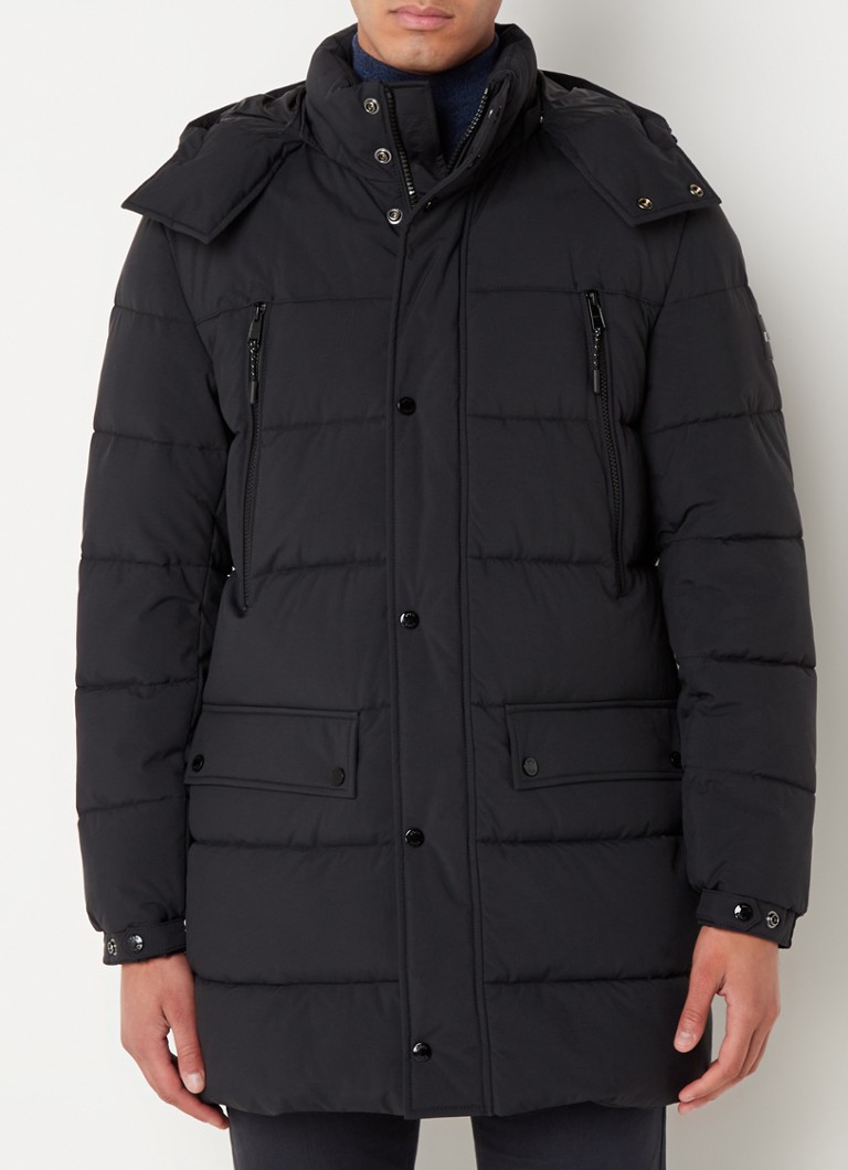 HUGO BOSS Conlon gewatteerde parka met ritszakken • Zwart • de Bijenkorf