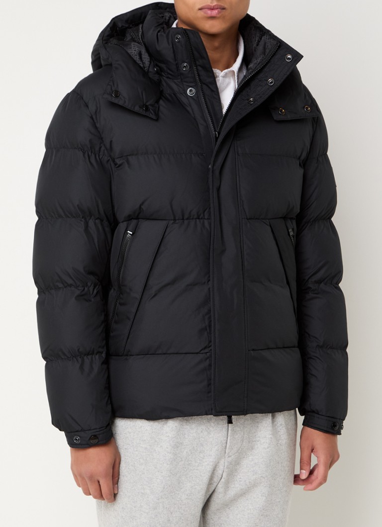HUGO BOSS Corbinian puffer jack met afneembare capuchon en steekzakken ...